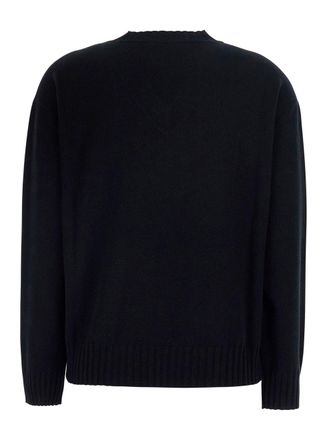 Fabiana Filippi Womens Sweater Round Neck Black Wool Tops Top