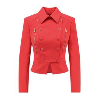 Elisabetta Franchi Cropped Blazer - - Jackets - Damen - Rot - XL