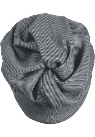 MSTRDS Unisex Rib 2in1 Beanie ht. Charcoal One M&uuml;tze und Schal in einem in DREI