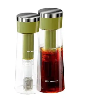 Generico Sghtil Fabricant de caf&eacute; froid, carafe &agrave; th&eacute; &agrave; infusion froide de 750 ml | Carafe portable pour caf&eacute; glac&eacute; usage quotidien famille jardin ext&eacute;rieur pi