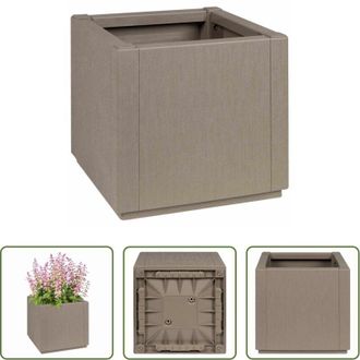 vidaXL vidaXL Pot ext&eacute;rieur - Bac &agrave; Fleurs Marron Clair 36 x 36 x 35 cm Plastique