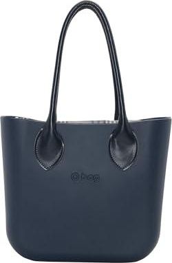 O bag Sac &agrave; main mini en Compos&eacute; thermoplastique, bleu marine (29 X 31 X 12 cm)