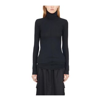 Andrea Ya'aqov Modal Rollkragenpullover - - Knitwear - Damen - Schwarzk - M