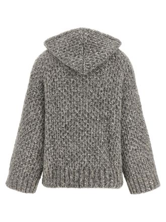 PESERICO Sequin-Embellished Alpaca Blend Cardigan - Gray