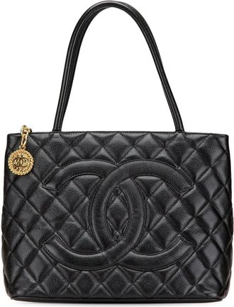 Chanel Shopper - Caviar Medallion Tote - Gr. unisize - in Schwarz - für Damen