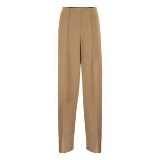 Max Mara Hosen mit B&uuml;gelfalte - - Trousers - Damen - Beige - L