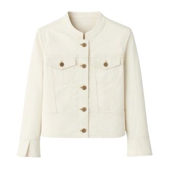 2-Biz Femme, Vestes, Beige, Taille: 46 FR Veste en jean