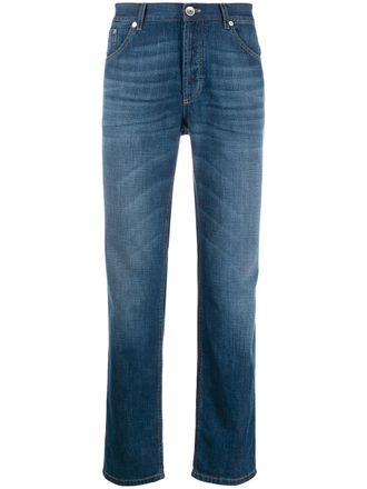 Brunello Cucinelli jean droit classique - Bleu