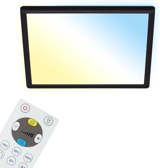 Briloner LED Deckenlampe flach mit Fernbedienung, indirektes Licht, einstellbar von warmweiß bis kaltweiß, Lampe, Deckenleuchte, Wohnzimmerlampe, LED Panel, 29