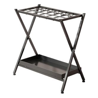 Generico Regenschirmhalter f&uuml;r den Inneneingang, Regenschirm-Organizer mit 18 Trennw&auml;nden f&uuml;r den Innenbereich, gro&szlig;er Organizer mit Haken f&uuml;r Eingang, Hotel, 