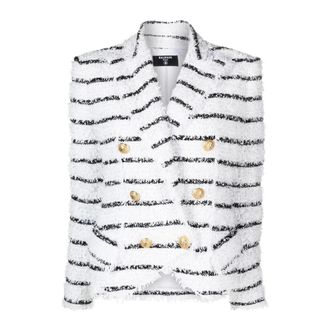 Balmain Doppelreihige Tweed-Jacke - - Jackets - Damen - Mehrfarbig - M
