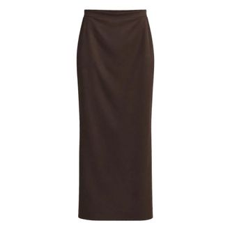 Mars&eacute;m Langer gerader Maxirock - - Skirts - Damen - Braun - L