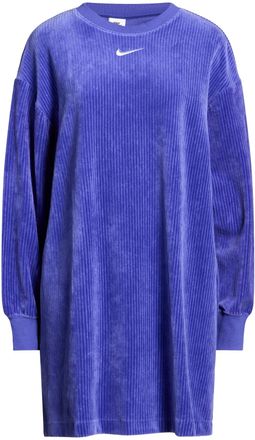 Nike SPORTSWEAR WOMENS VELOUR LONG-SLEEVE CREW DRESS