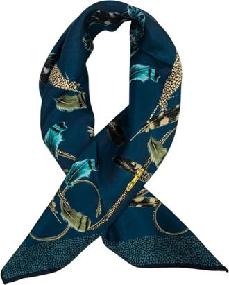 Borbonese Femme, Accessoires, Bleu, Taille: ONE Size Silk Scarf