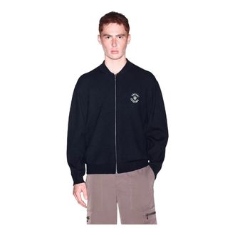 A|X Armani Exchange Cardigan en maille fine - Homme - Pulls - Bleu - Taille: S
