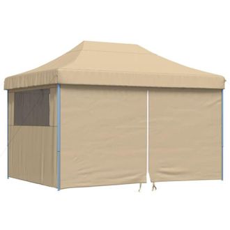 vidaXL Tente de r&eacute;ception pliable escamotable avec 4 parois lat&eacute;rales
