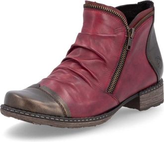 Remonte Damen Ankle Boots D4380, Frauen Stiefeletten,lose Einlage,Stiefel,Bootee,Booties,halbstiefel,Kurzstiefel,uebergangsschuhe,rot Kombi (35),40 EU