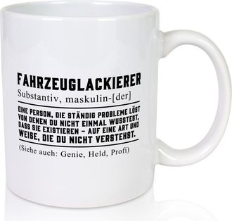 Generic Fahrzeuglackierer | Definition | Lackierer | Autolackierer - Tasse Weiss - Kaffeetasse/Geschenk/Familie