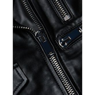 L'agence Blouson motard en cuir dagneau