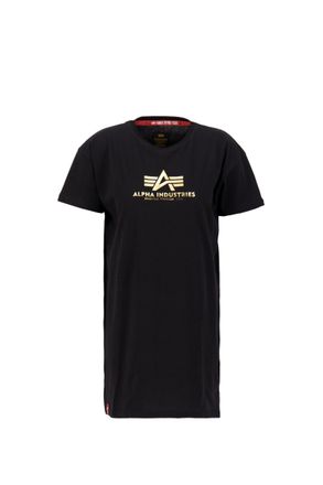 Alpha Industries Alpha Industries Basic T Long Foil Print Wmn T-Shirt f&uuml;r Damen Black