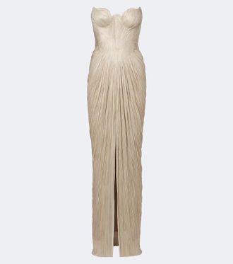 Maria Lucia Hohan Robe longue bustier Jasleen en soie