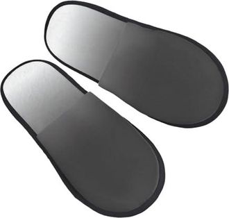 Generic Impression Du Blanc Au Noir Pantoufles En Peluche Maison Pantoufles Confort Chaussons Pour Extérieur Homme Femme M