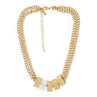 Dansk Copenhagen Anastazia Kurze 2-Ton-Gliederhalskette - - Accessories - Damen - Gelb - ONE SIZE