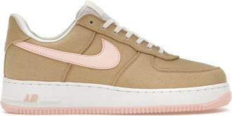 Nike Low-Top Sneaker - Nike Air Force 1 Low Linen Canvas - Gr. 37,5 (EU) - in Beige - f&uuml;r Damen