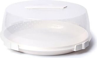 Excelsa Bo&icirc;te en Plastique pour Transporter des tartes, 32 cm Blanc