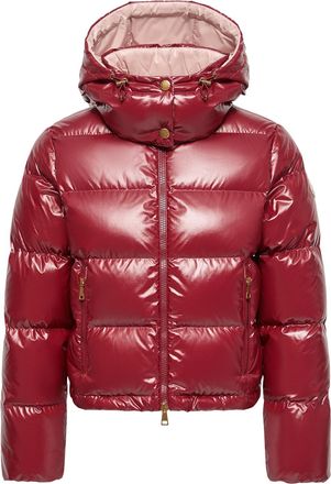 Moncler Moncler Doudoune Courte En Nylon Niveole, Femme, Rouge, Taille: 00