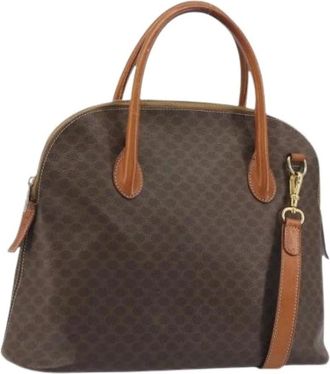 Celine Sac &agrave; main vintage Macadam Pre-owned - Femme - Pre-owned - Brun - Taille: ONE Size
