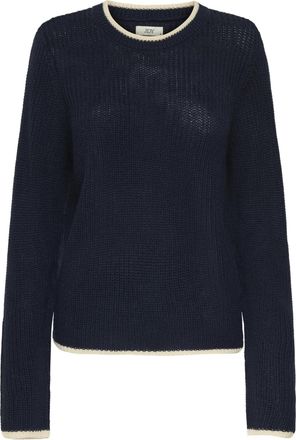 Jacqueline de Yong JdY Damen Jdyevie L/S On Contrast Pullover KNT, Total Eclipse, S