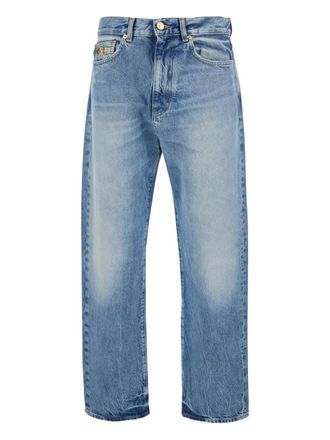 Versace jean ample &agrave; boucle Medusa - Bleu