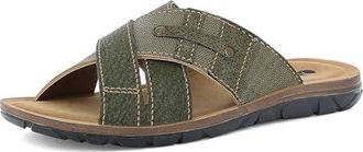 Inblu Sandales &agrave; bandes crois&eacute;es pour homme avec semelle int&eacute;rieure en cuir synth&eacute;tique rembourr&eacute;, Tundra, 41 EU