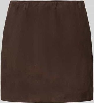 Rotate Minirock aus echtem Ziegenvelours