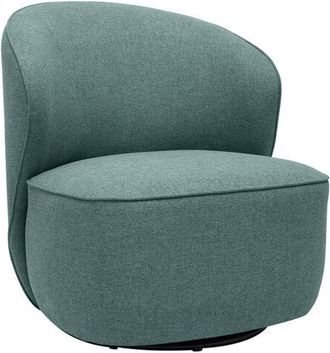 Miliboo Miliboo - Design-Drehsessel mit graugrünem Stoffbezug amber