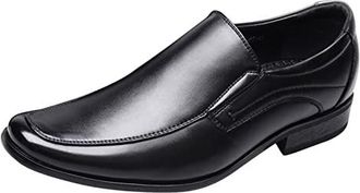 Generic Mocassins pour homme noir/marron, chaussures décontractées en cuir à bout pointu et tendance, chaussures habillées légères et formelles, chaussures de