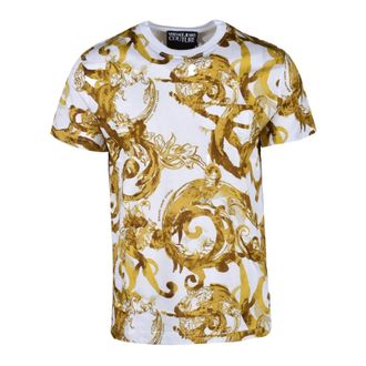 Versace Jeans Couture Baumwoll-T-Shirt mit einzigartigem Design - - Tops - Herren - Mehrfarbig - 2XL