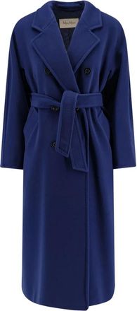Max Mara Femme, Manteaux, Bleu, Taille: 36 FR Madame Coat