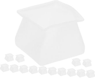 DOITOOL 14 Stück Teiliges Silikon Stuhlbein Schutzset rutschfeste Transparente Möbelbeinschoner Quadratisch Geeignet für Hartböden Einfache Montage Langlebige
