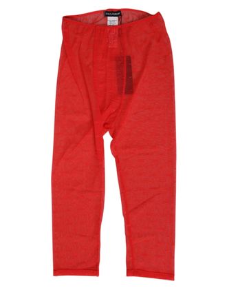 Dolce & Gabbana Womens Red Logo Lace Tight Midi Trousers Underwear Nylon Elastane