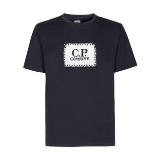 C.P. Company 30/1 Jersey Label T-Shirt in Total Eclipse Blue - - Tops - Herren - Blau - L