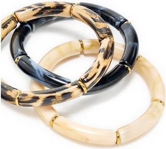 Au Printemps Paris Set de bracelets en r&eacute;sine