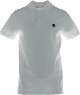 Timberland Homme, Tops, Blanc, Taille: 2XL Polo en coton &agrave; manches courtes