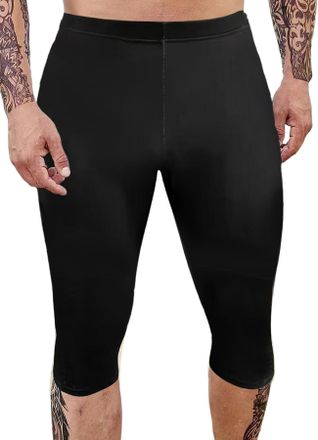 Feoya Herren Jammers Lange Badehose Strand Surfen Fitness Training Schwimmhose Kompression Jammer f&uuml;r M&auml;nner und Jungen Eng Anliegend Badeanzug Schwimmen Ja