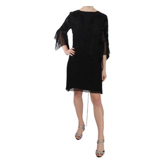 John Richmond Paillettenbesetztes Mini-Seidenkleid - - Dresses - Damen - Schwarzk - M