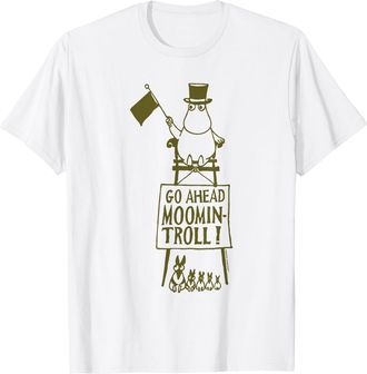 Moomin Olive Moominpappa Winter Games Go Ahead Moomintroll! T-Shirt