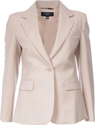 Max Mara Femme, Vestes, Beige, Taille: 38 FR Blazer monopetto