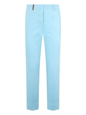 PESERICO pantalon &agrave; taille ceintur&eacute;e - Bleu
