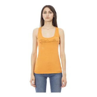 Just Cavalli Rhinestone Logo Tank - - Tops - Damen - Orange - XL
